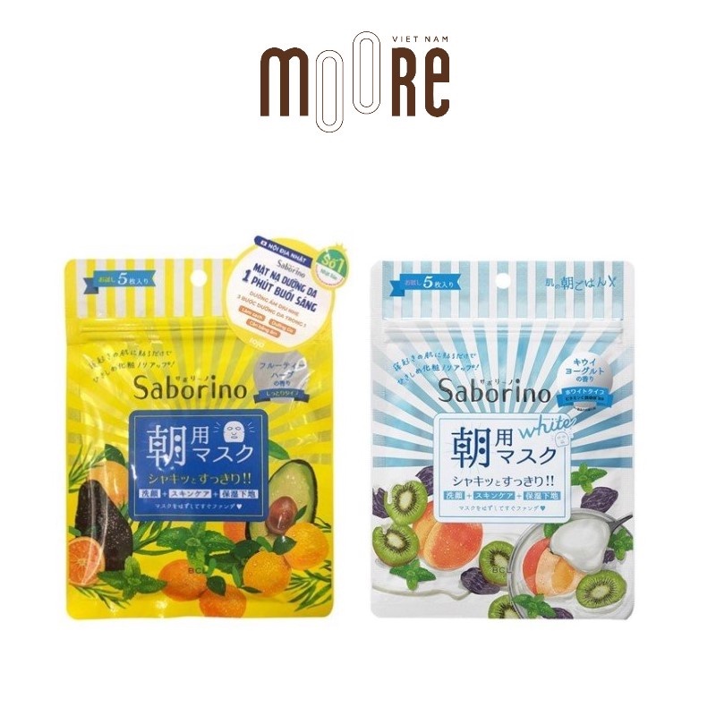 Bcl Saborino Morning Facial Momopuri Mask (5 Pieces) | Shopee Philippines