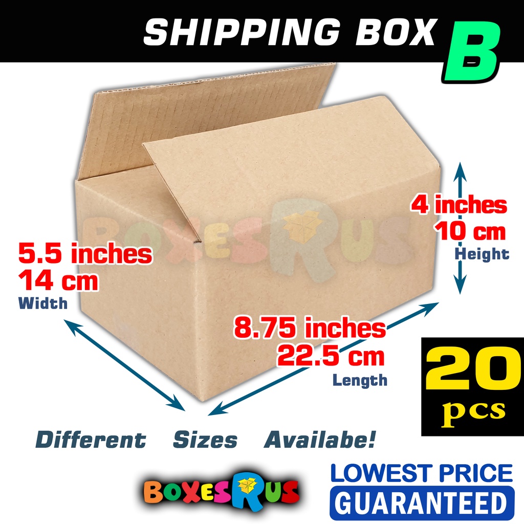Small BOX B 20 pcs Corrugated Shipping Carton Box DIY Gift Boxes Size 8 ...