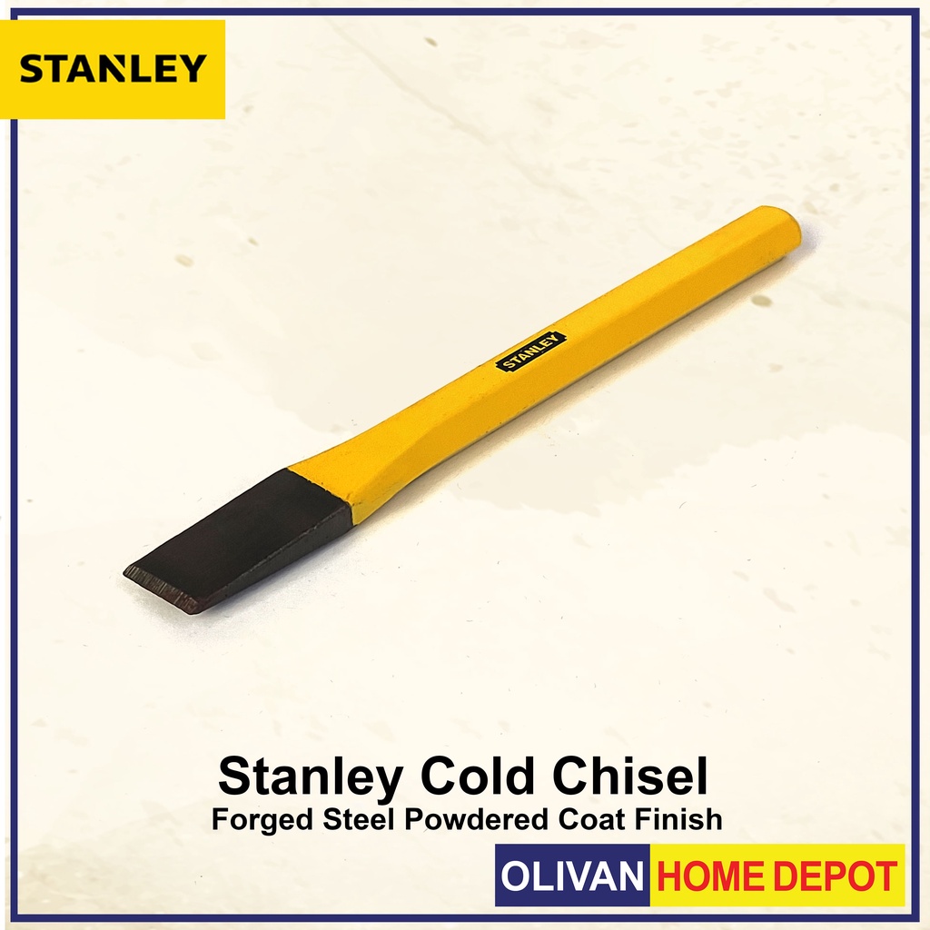 STANLEY Forged Steel Cold Chisel Powdered Coat Finish 5/8"x6-3/4" 16288 ...