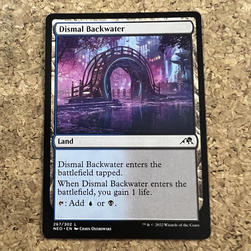 MTG DISMAL BACKWATER (LAND) KAMIGAWA NEON DYNASTY (BLUE BLACK) MAGIC ...