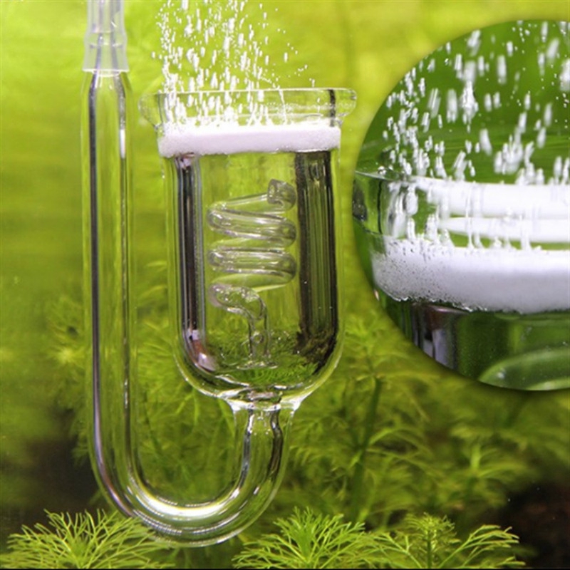 U-shape Glass Aquarium Co2 Diffuser Ceramic Co2 Bubble Atomizer For ...