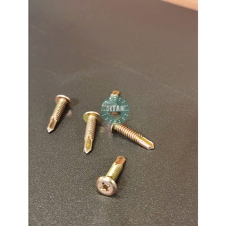 100pcs - #6 #10 Wafer Tek Screw / Wafer Teks (Bright Zinc / Galvanised ...