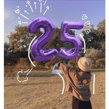 32 Inch Purple Number Balloons Party Decorations Digital Foil Balloon ...