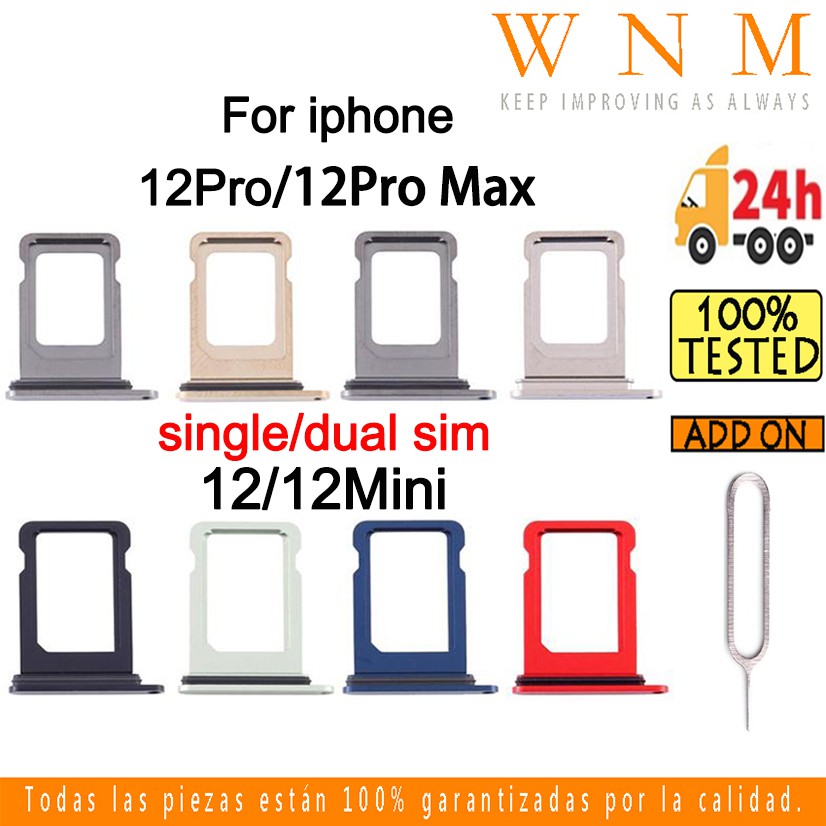 New Dual / Single SIM card tray For iphone 12 mini 12Pro 12 Pro Max Sim ...