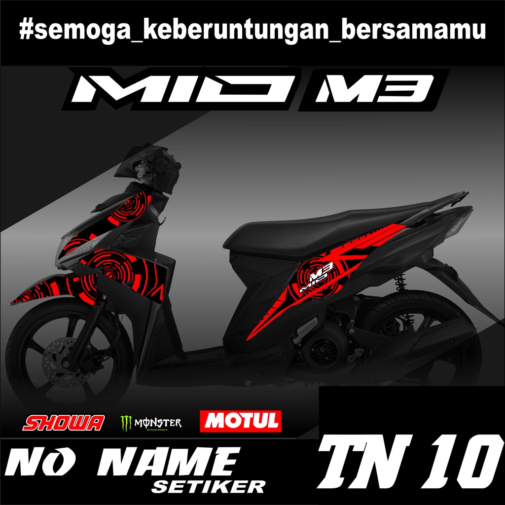 Mio m3 (tn10) Striping Sticker - motorbike List Variation Striping ...
