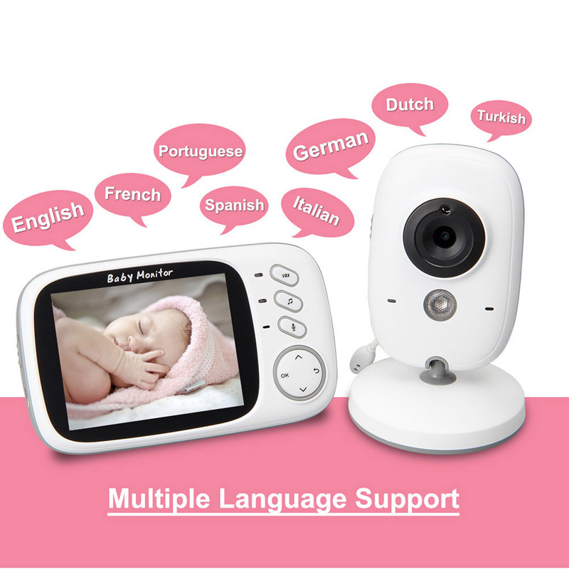 2-Way Talk 3.2 inch Baby Monitor Wireless Video Color High Resolution ...
