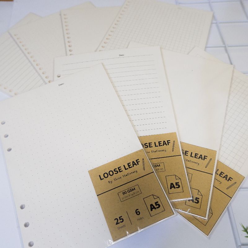 Loose Leaf A5 20 Ring A5 6 Ring / Binder Paper Refil / Loose Leaf ...