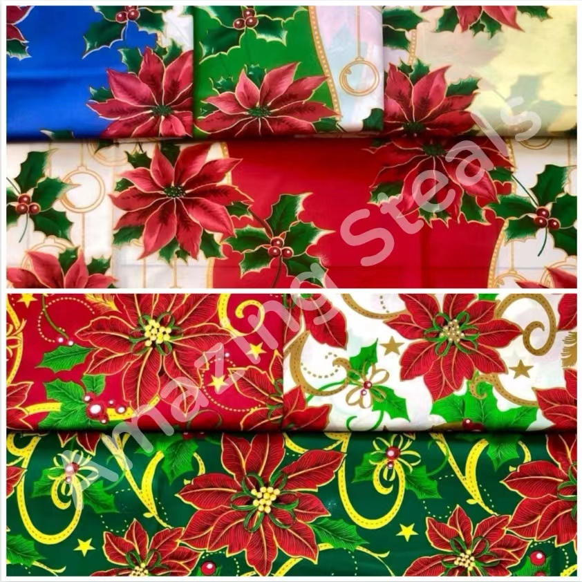 Christmas Geena Fabric Cloth Printed Pongee Gina Christmas Eve ...