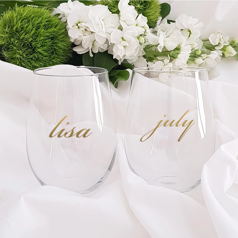 Personalized Name DIY Bridal Party Glass Decal vinyl sticker for ...