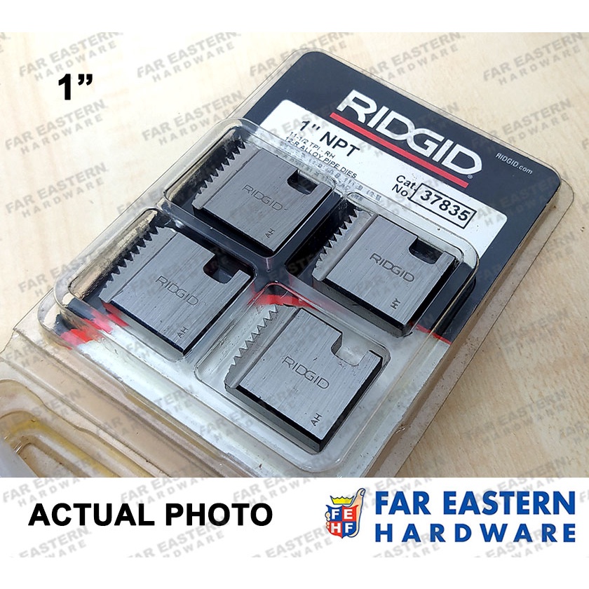 RIDGID NPT Threader Pipe Dies Blade 4pcs Set 3/4” | 1” | 1-1/4” | 1-1/2 ...
