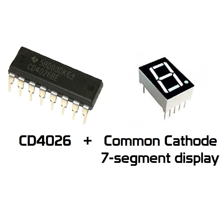 CD4026 decade counter IC with 7-segment output Authentic TI part ...