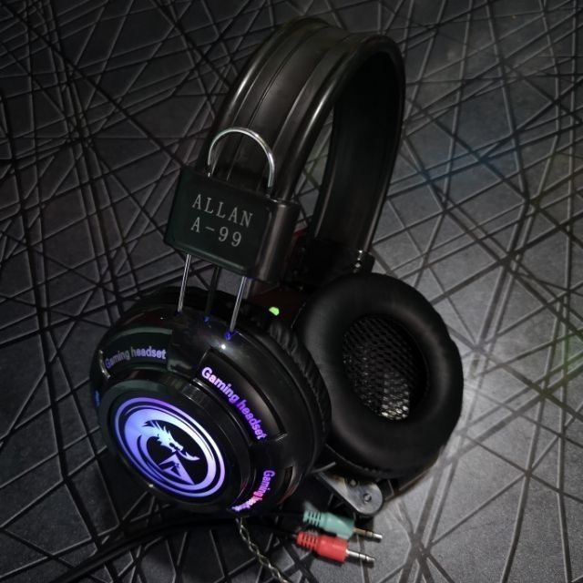 Allan Led Gaming Headset A-99 Big long wire | Shopee Philippines