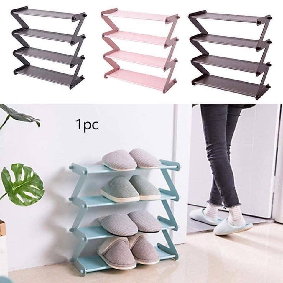 Multi-purpose 4-tier Z-shaped slipper shelf | Shopee Philippines