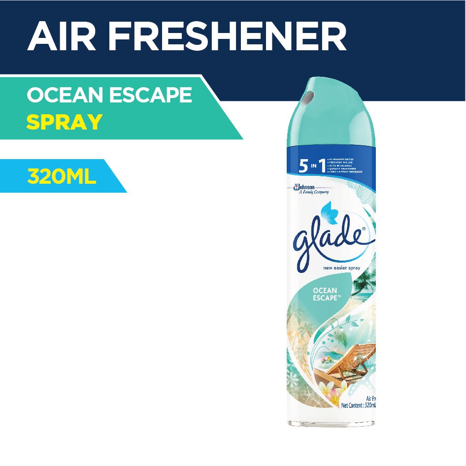 Glade Air Freshener - Ocean Escape 320ml | Shopee Philippines