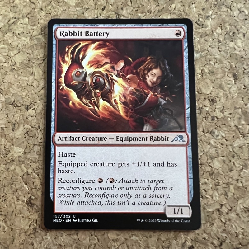 MTG RABBIT BATTERY (EQUIPMENT) KAMIGAWA NEON DYNASTY (RED) MAGIC THE ...