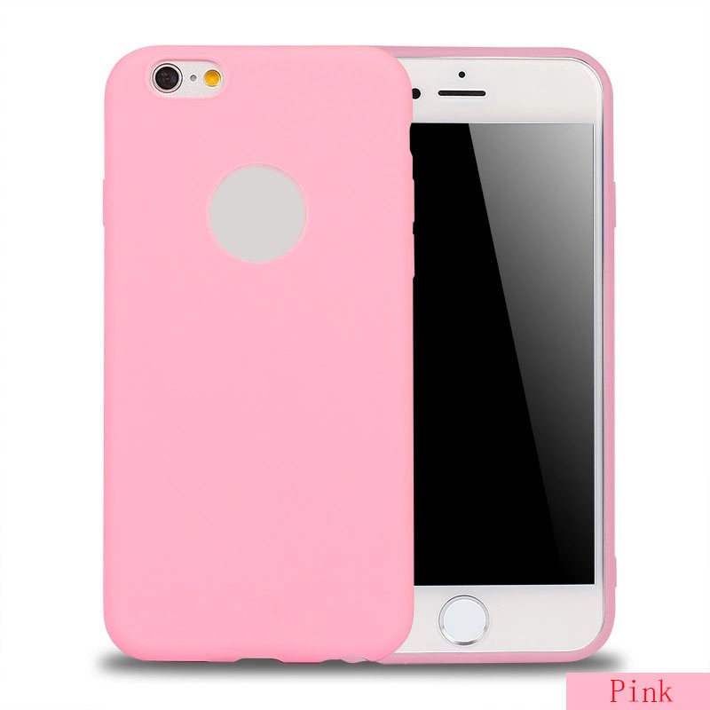 FOR i4 4G 4S 5 5G 5S SE1 6 6G 6S 6 Plus 6S Plus 7 7G 7 Plus Candy Silicon Slim Matte Soft Case ...