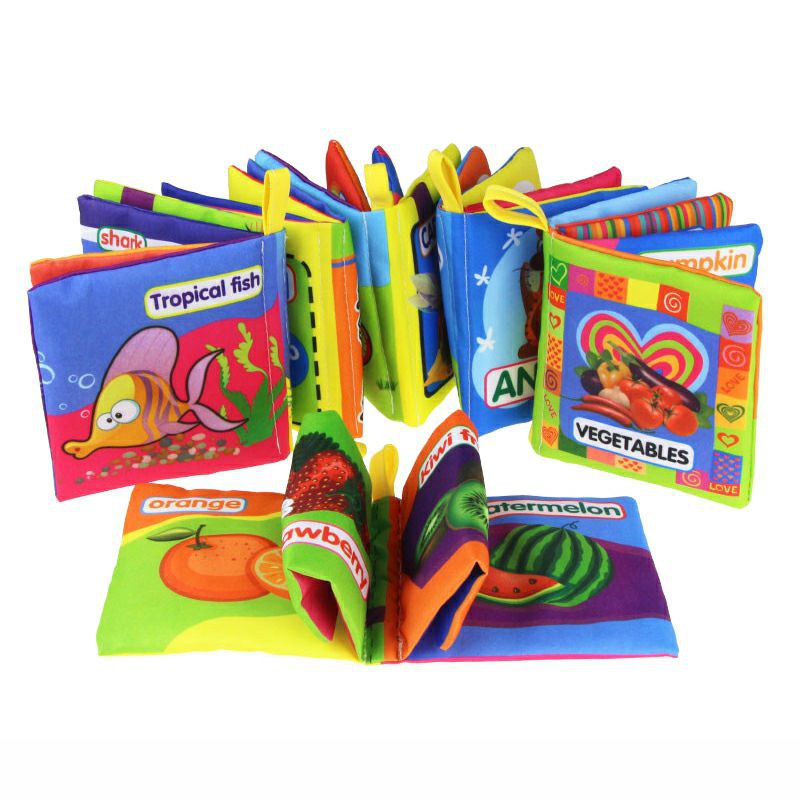 Soft Fabric Cloth Book Washable/Educational Textured Book for Kids ...