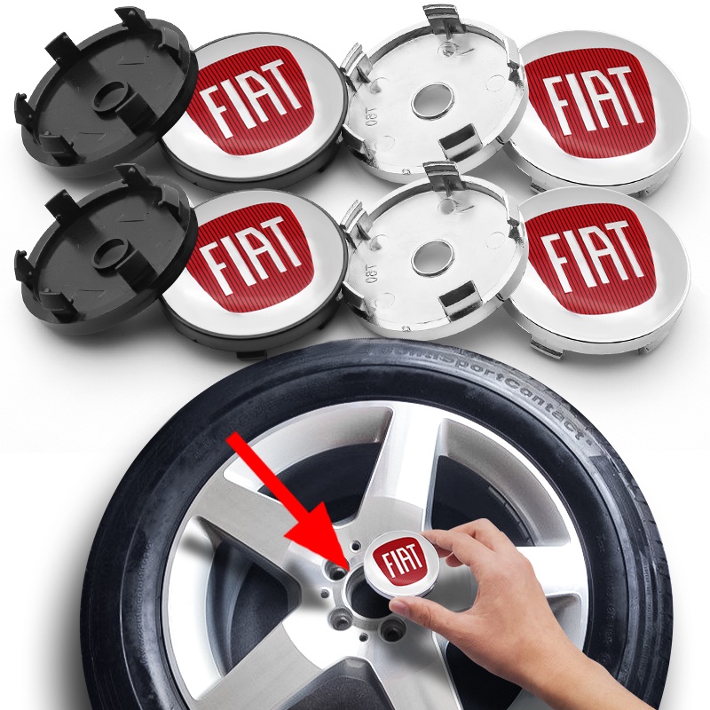 4pcs 60mm car modified hub cap center cap hub cap for fiat punto tipo ...