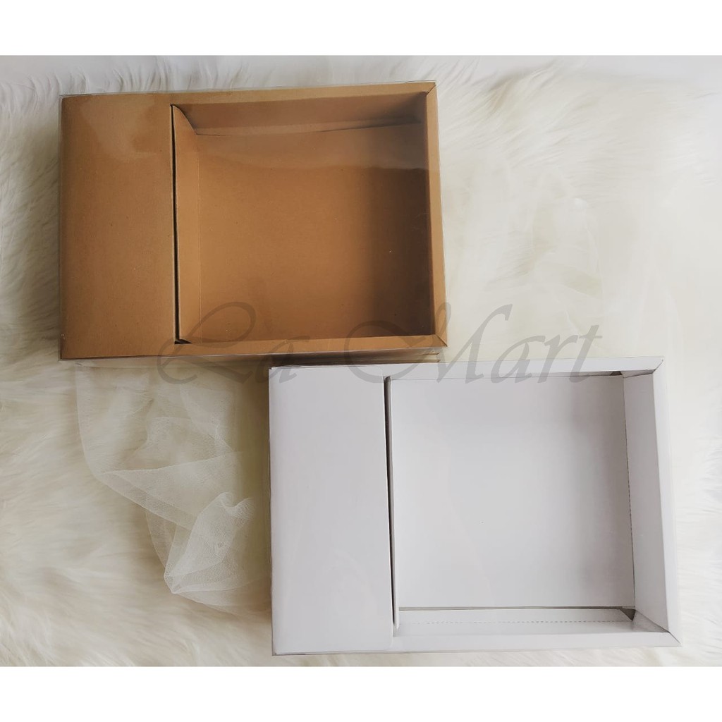 PUTIH Dus BOX clear transparent mica HAMPERS RICE FOOD BENTO BOX white ...