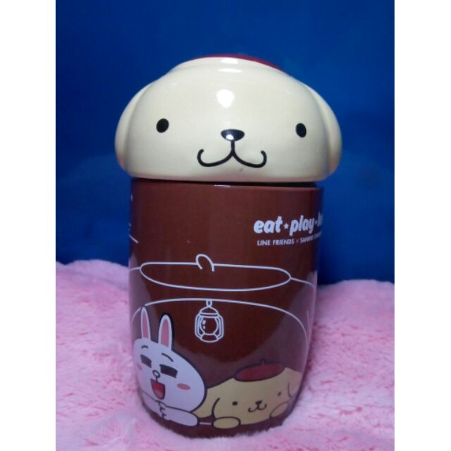 Limited Edition Line Friends x Sanrio "Pompompurin and Moon" Ceramic ...