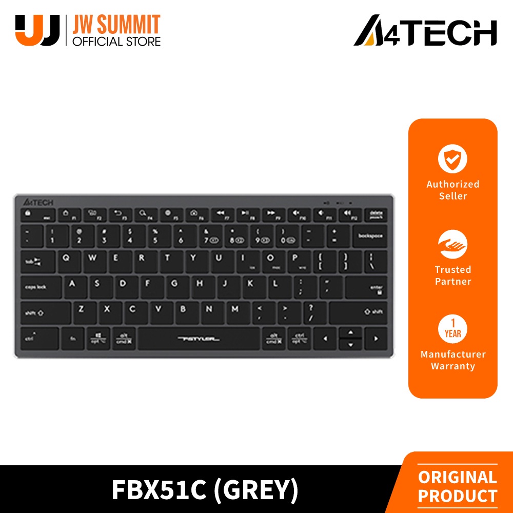 A4Tech FBX51C Bluetooth & 2.4G Wireless Dual Mode Rechargeable Keyboard | Shopee Philippines