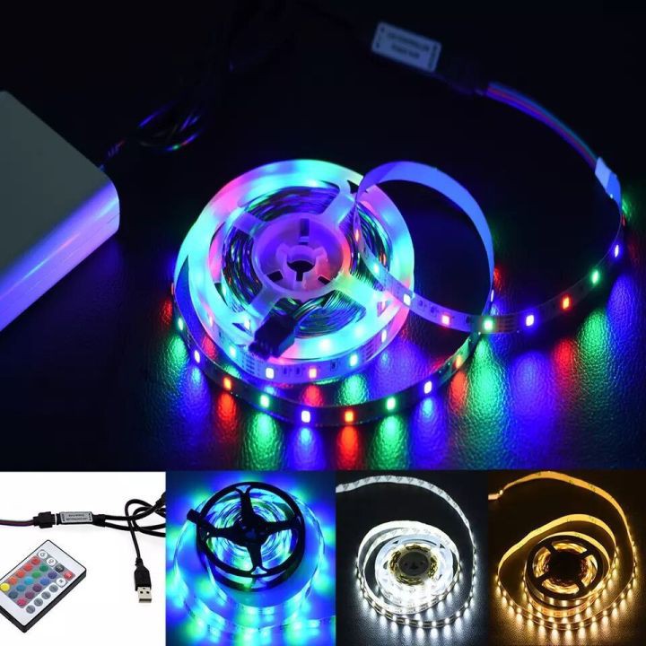 Ready stock RGB led light strip white/warm flexible led strip DC 5V usb ...