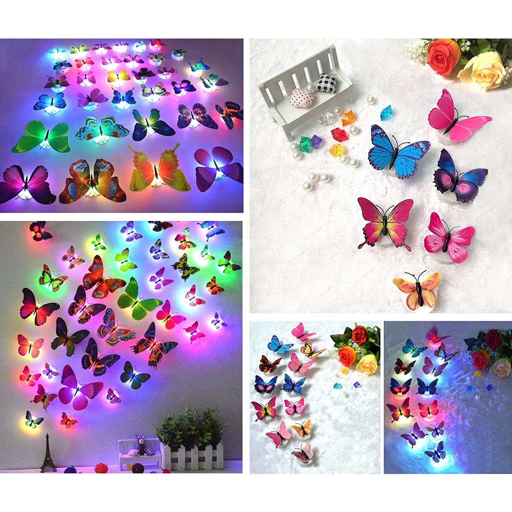 H&L COD#LED Night Light Decoration Night Lamp Beautiful Butterfly ...