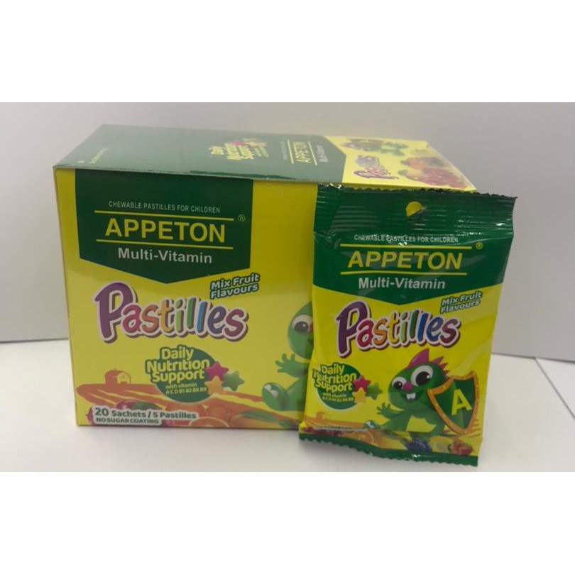 NEW!!!- APPETON MULTIVITAMIN PASTILLES MIX FRUIT FLAVOURS 5S | Shopee ...