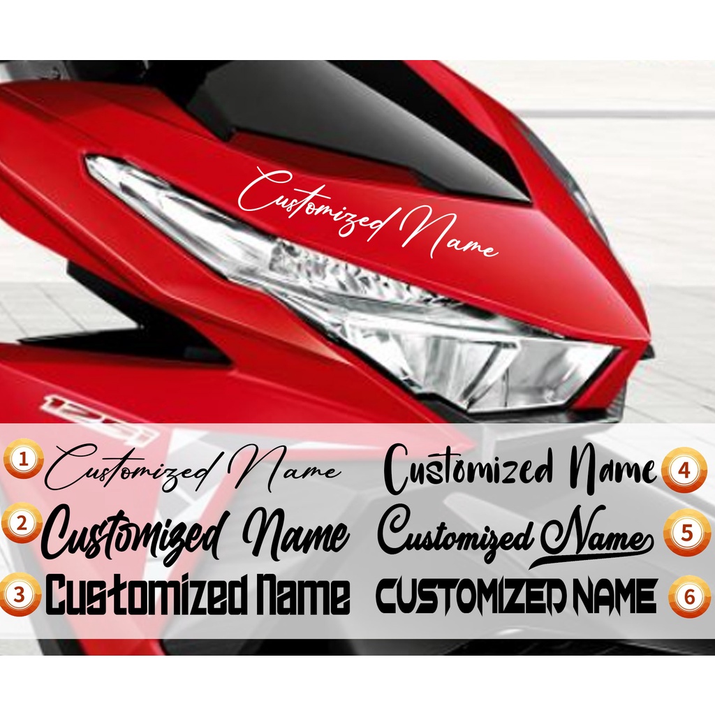 Custom Name Die Cut Sticker, Personalized Name | Shopee Philippines