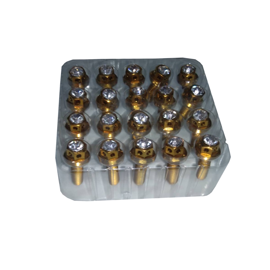 6x20 FLOWER TYPE CRYSTAL GOLD BOLTS HENG MADE IN THAILAND (SOLD PER PCS ...