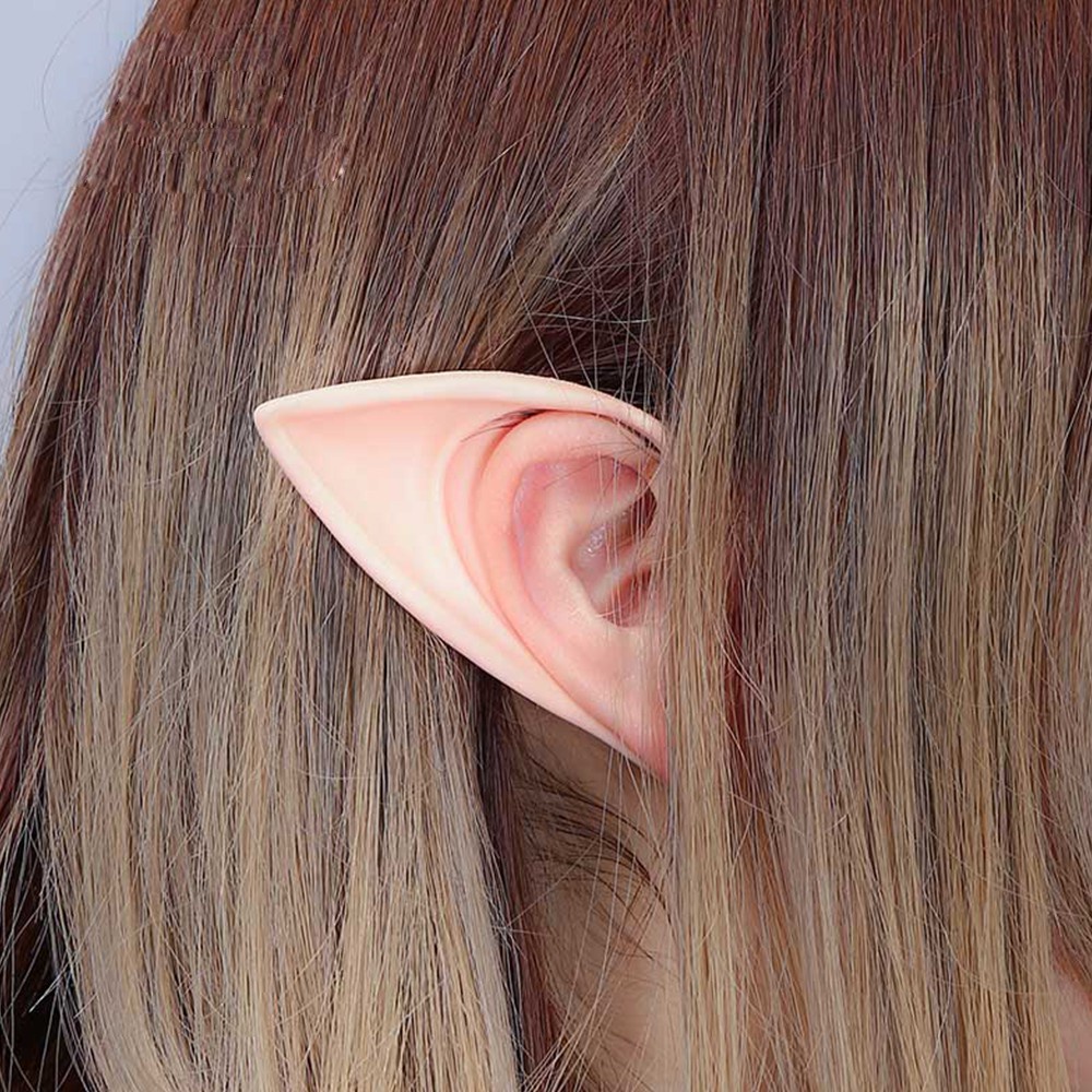 1Pair Elf Ears Halloween False Ears Cosplay Props Teeth Fangs Vampire ...