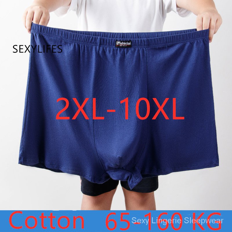 Plus Size 2XL-7XL Cotton Men's Large Size Boxer Comfortable Underpants Man Underwear COD ...
