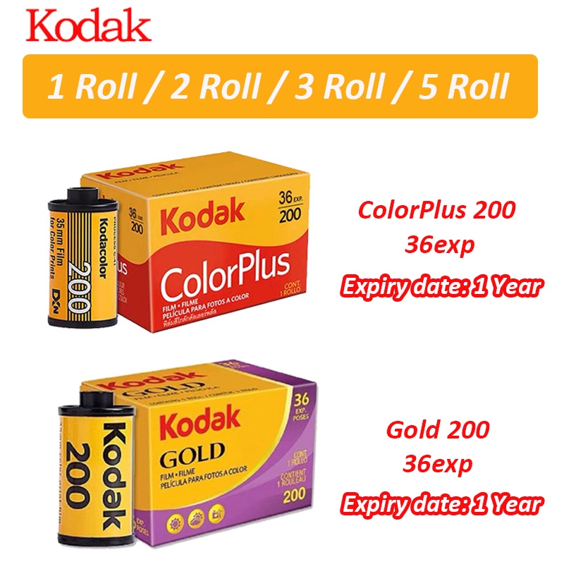 1 Roll/2 Roll/3 Roll/5 Roll KODAK ColorPlus Kodak Gold 200 35mm Film 36 ...
