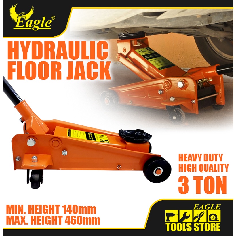 Heavy Duty Hydraulic Floor Jack 3 Tons (Crocodile Jack) Eagle ...