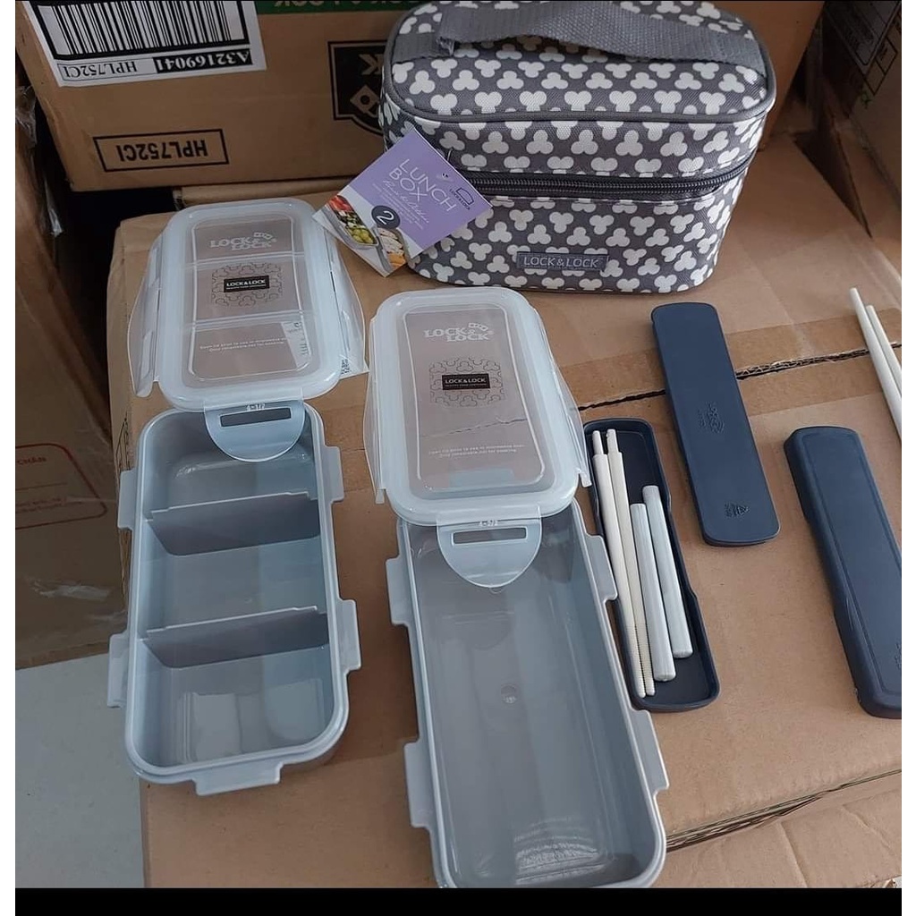 LOCK & LOCK Lock Lunch Box Set&Lock HPL762 -350ml | Shopee Philippines