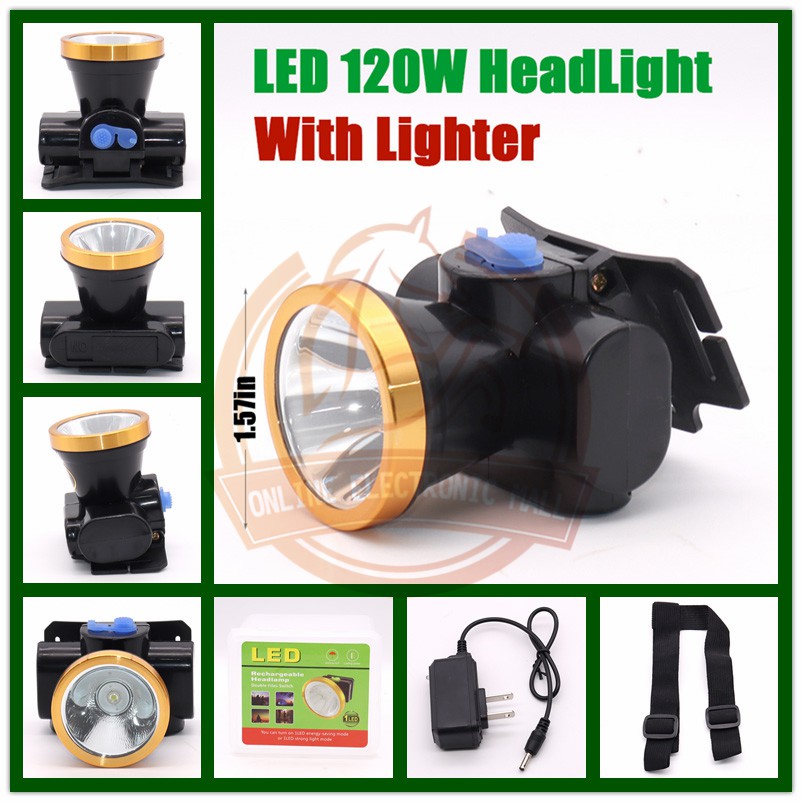 Compact LED Headlamp with USB Rechargeable and Six Lighting Modes ...