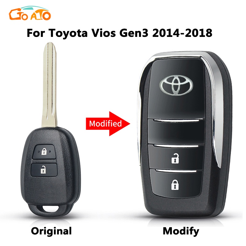 GTIOATO For Toyota Flip Key Car Remote Key Shell Case For Toyota Vios ...