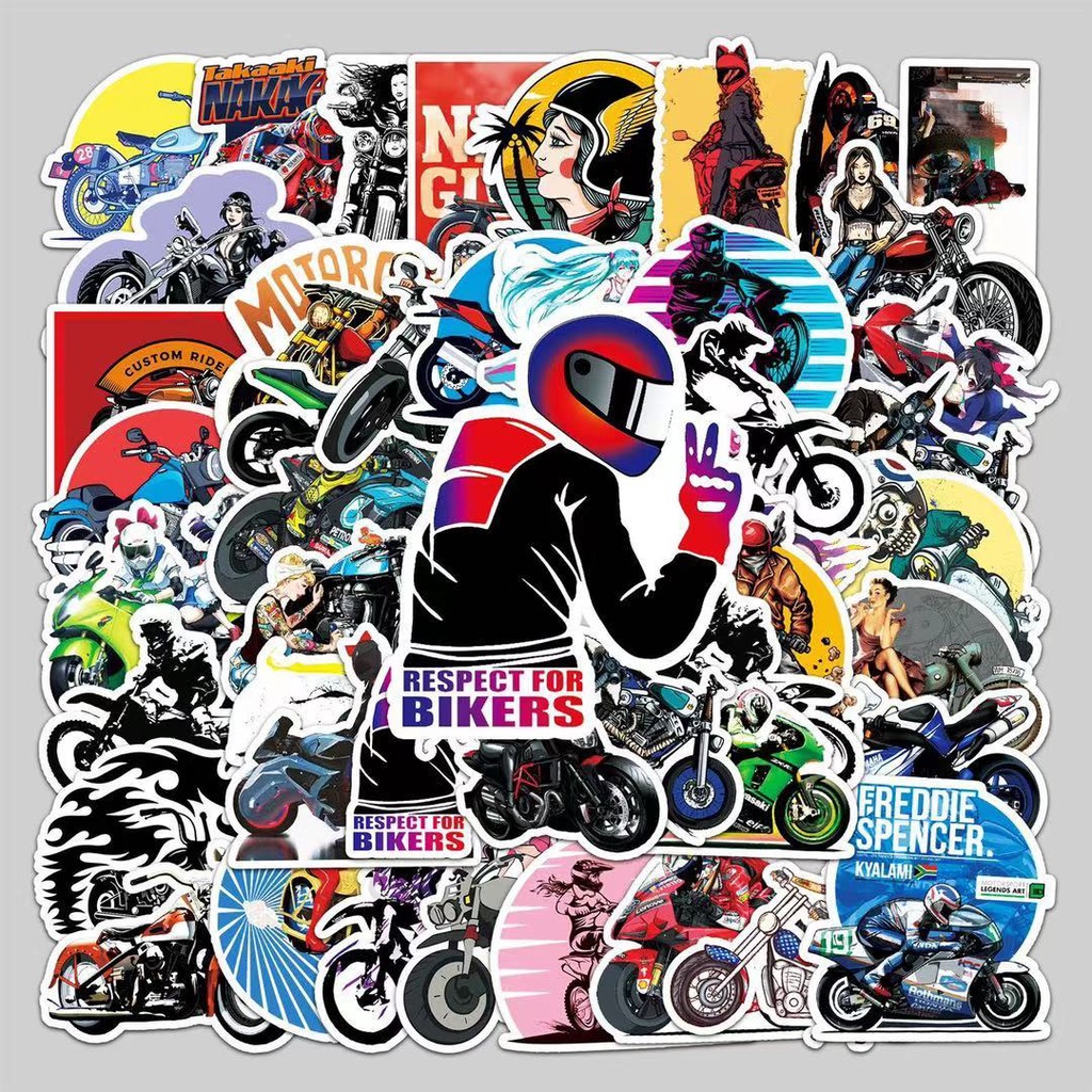 xs429-50 pcs personalized locomotive graffiti waterproof sticker ...