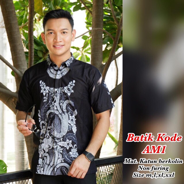 KEMEJA Am code 1 batik shirt, lanang batik, men's batik, solo batik | Shopee Philippines