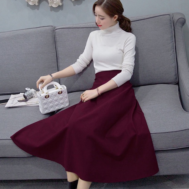 RM 912 ladies long skirt | Shopee Philippines
