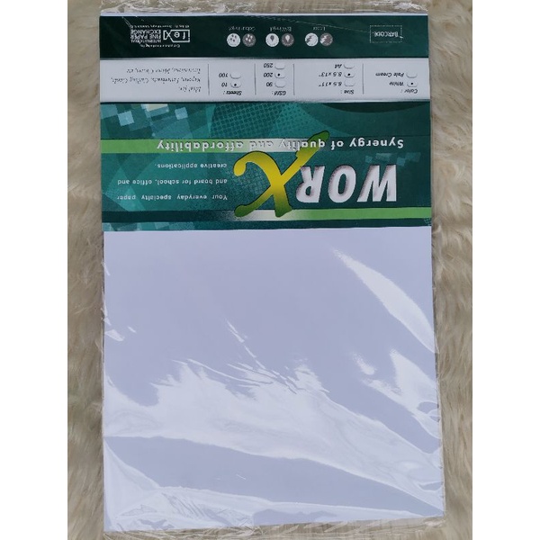 Worx Specialty Paper 200gsm/90gsm White / Pale Cream (10 sheets ...