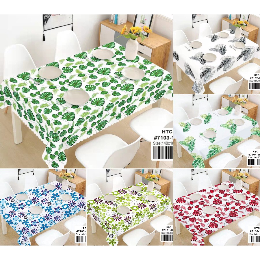 Green Leaf Simple Desk Cloth Table Cover New design White Home Decor ...