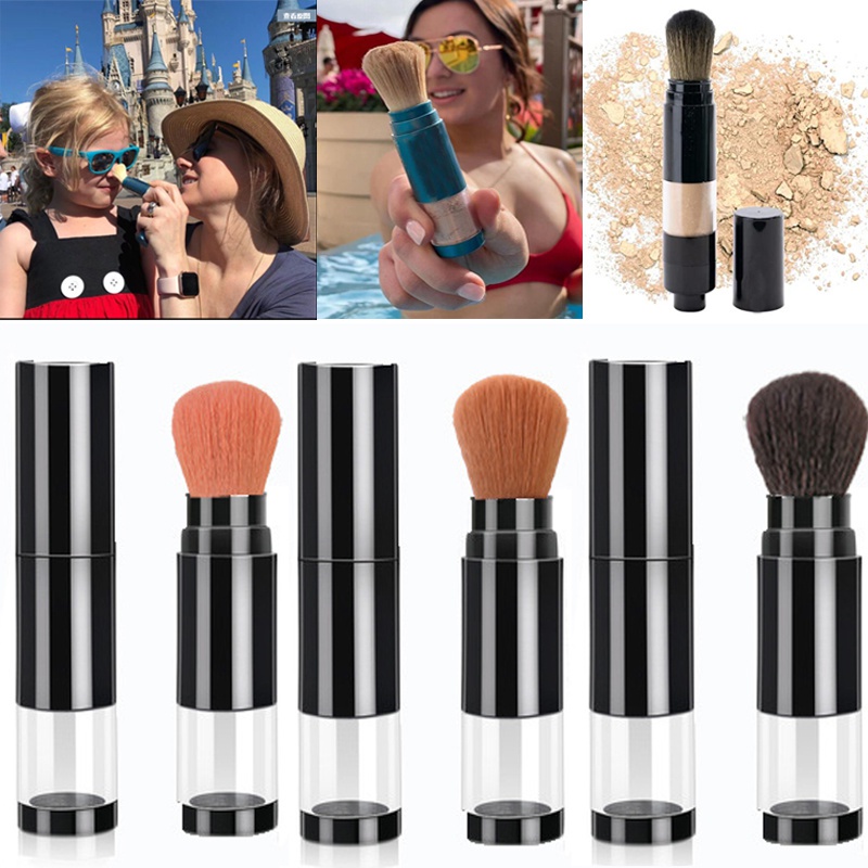 Refillable loose Powder Brush Multifunction Automatic powder spray ...