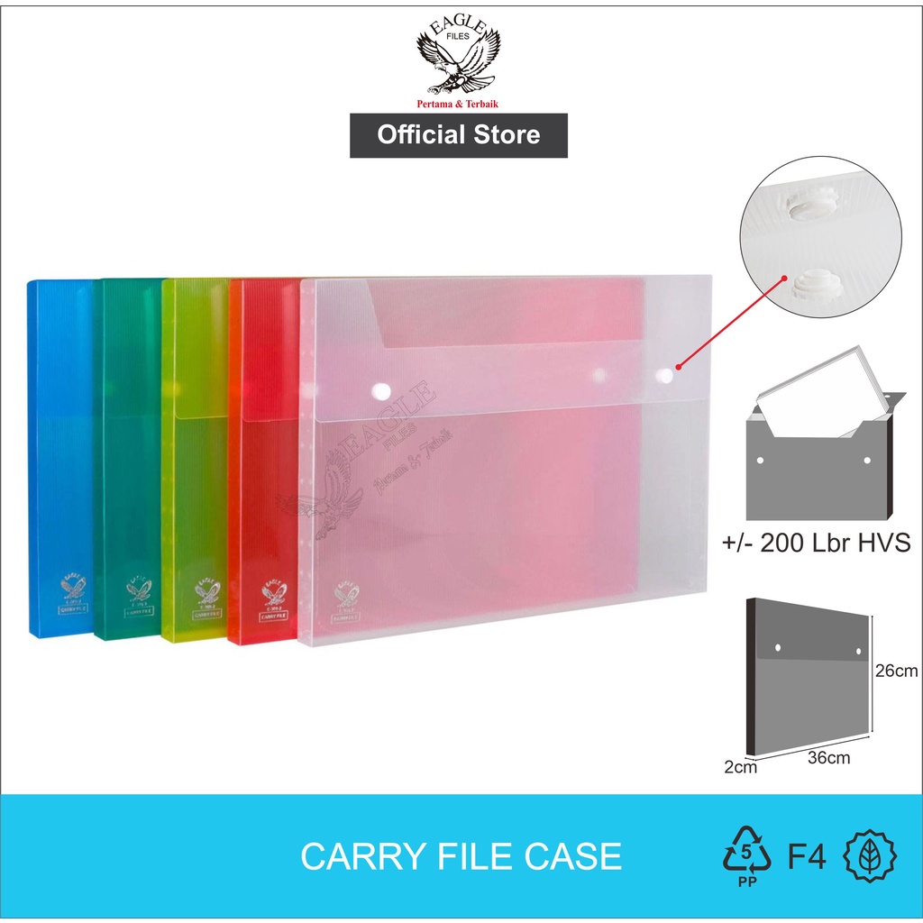 Carry File Box Transparent EAGLEFiles 2 Cm Thick F4 (Folio) / Document ...