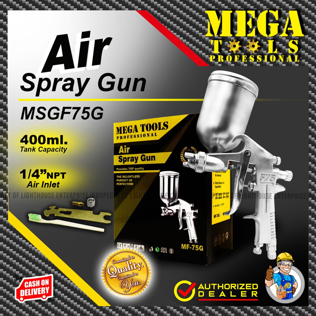 MEGA 400cc Gravity Type Air Spray Gun (MSGF75G) *LIGHTHOUSE ENTERPRISE ...