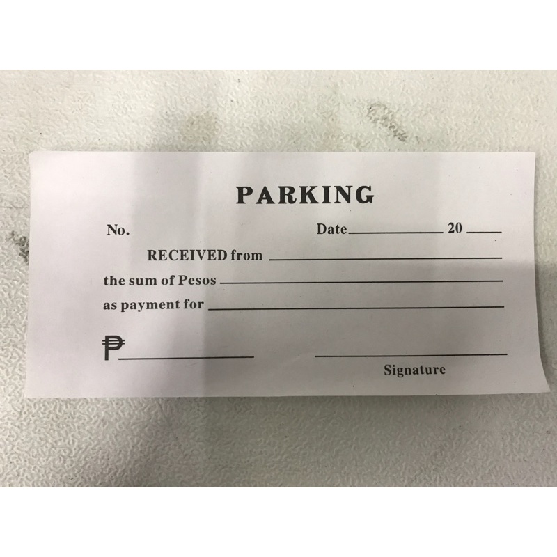 Parking Receipt white list | Shopee Philippines
