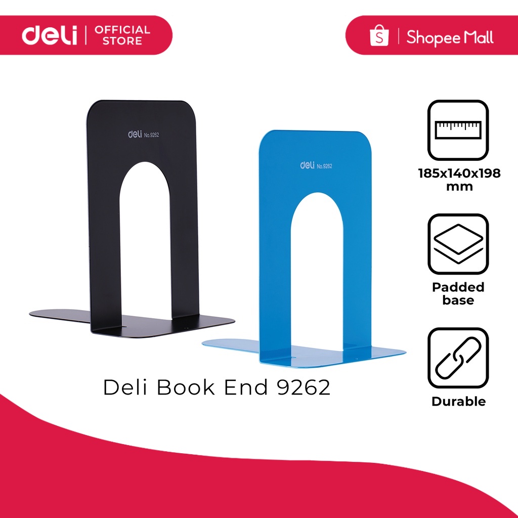 Deli 9262 Book End 7.5" (1set) | Shopee Philippines