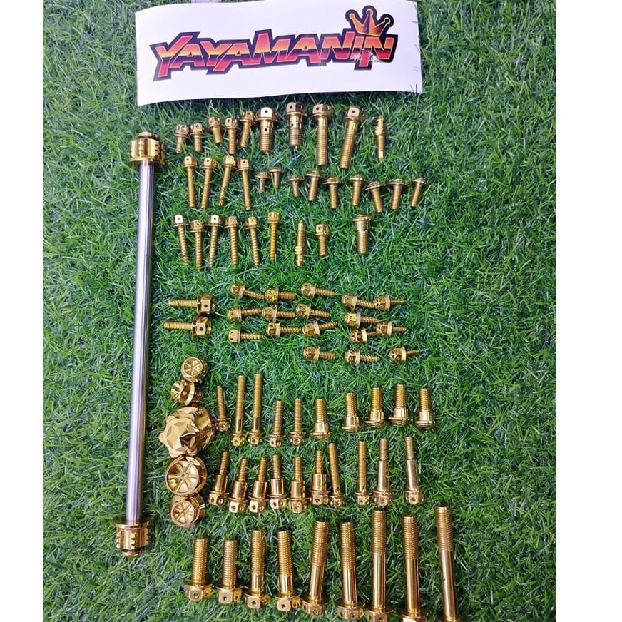 Heng Original™ Nmax Gold Bolts Complete Set Full Set of Heng Bolts Gold ...