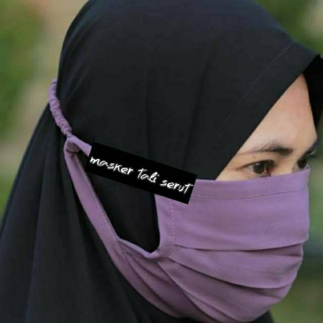 Wrinkle Rubber Strap hijab Mask | Shopee Philippines