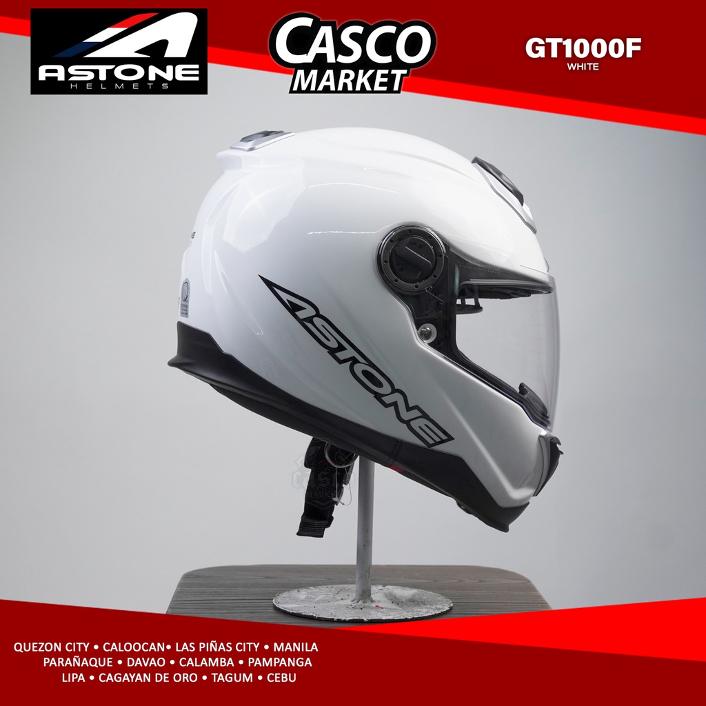 ASTONE GT1000F CARBON PLAIN COLOR FULL FACE DUAL VISOR MOTORCYCLE ...